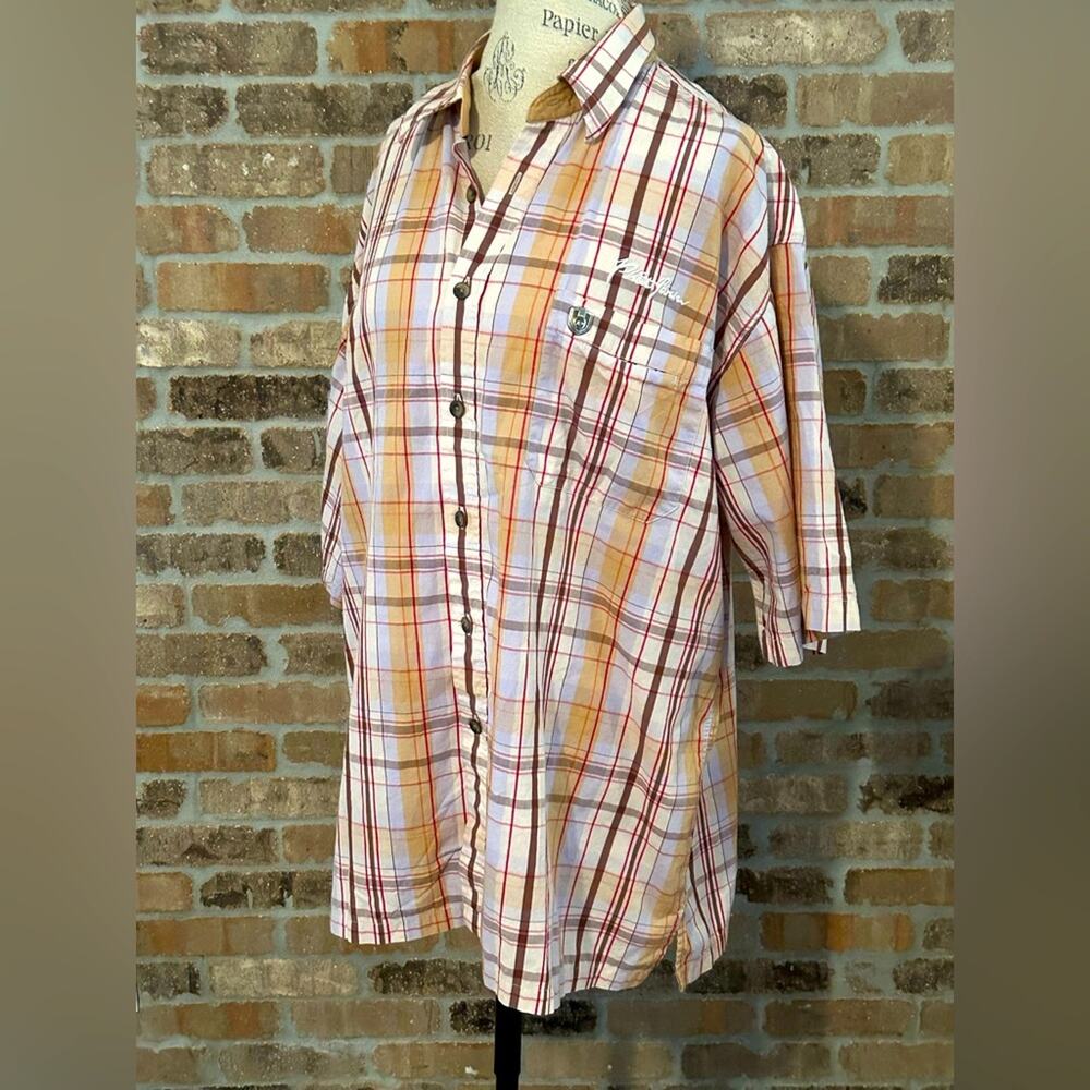 Vintage Phat Farm Plaid Checkered Gold Button Down Sh… - Gem